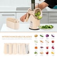 Bochen Rotary Cheese Grater Manual Vegetable Shredder 5 Blades Strong ...
