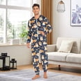 Adult Onesie Blue Background Adult Onesie Corgis Zipper One-Piece ...