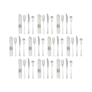Efavormart 24 Pack Silver Chambury Heavy Duty Plastic Silverware Set ...