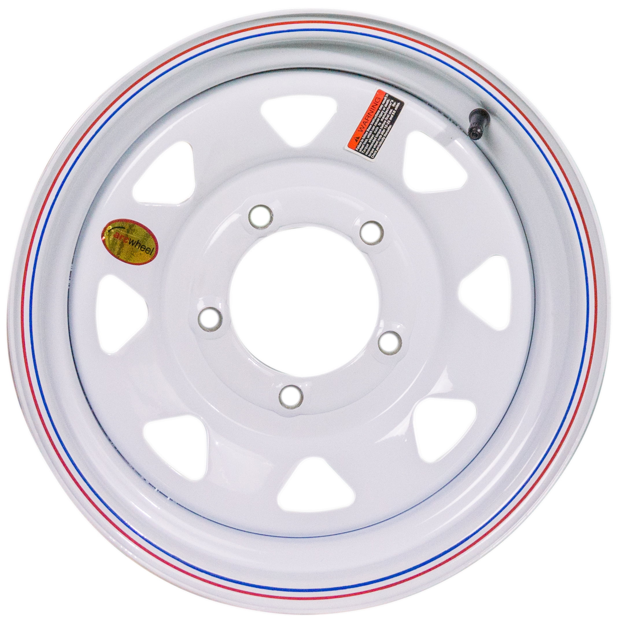 ArcWheel White Spoke Steel Trailer Wheel 15 X 6 Rim 5 On 5 5