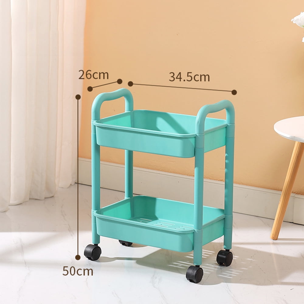 2/3/4-Tier Kitchen Rolling Cart Durable Movable Rolling Cart For Dorms ...