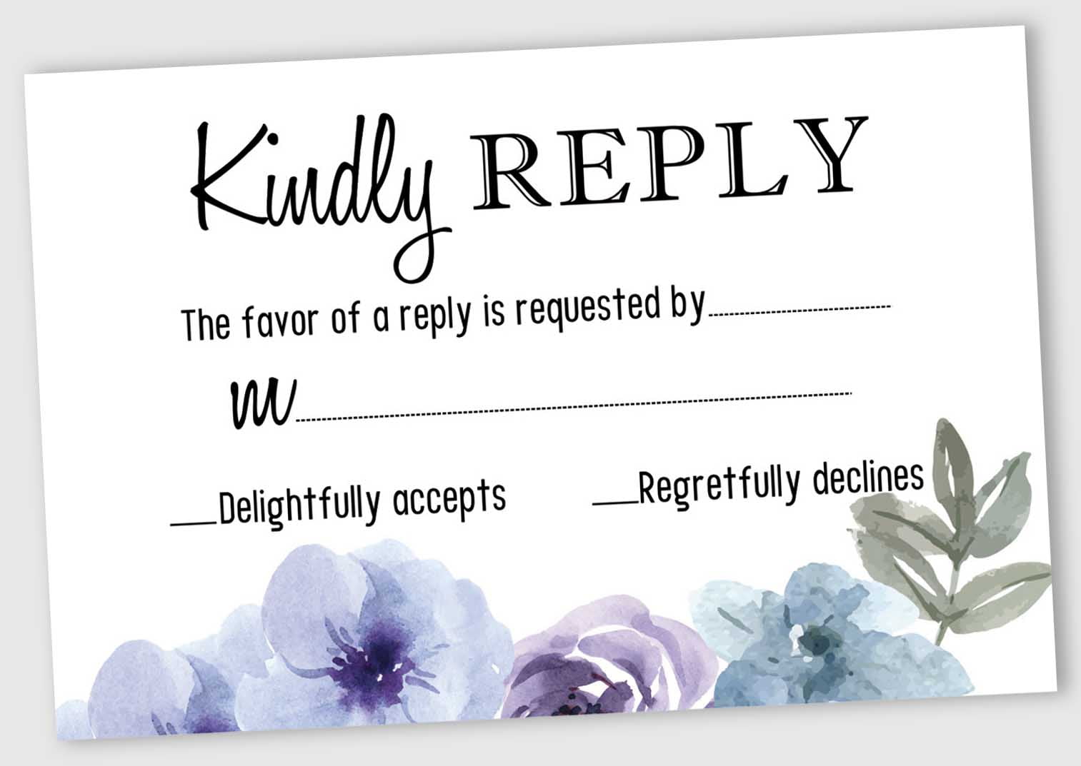 Inkdotpot 50 Blank RSVP Cards With White Envelopes Floral 4"x6 ...