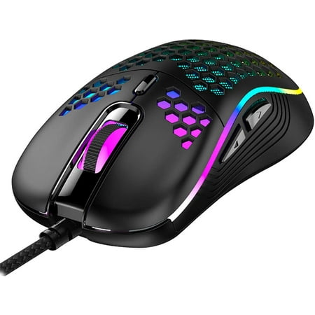 Computer Mouse, D011 Mouse Honeycomb Shell Programmable Key 7200DPI ...