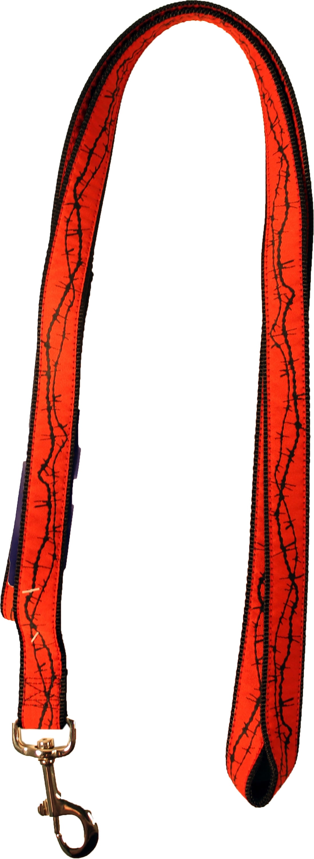 Hamilton 1" x 6' Lead with Swivel Snap, Ribbon Overlay Red Barbed Wire ...