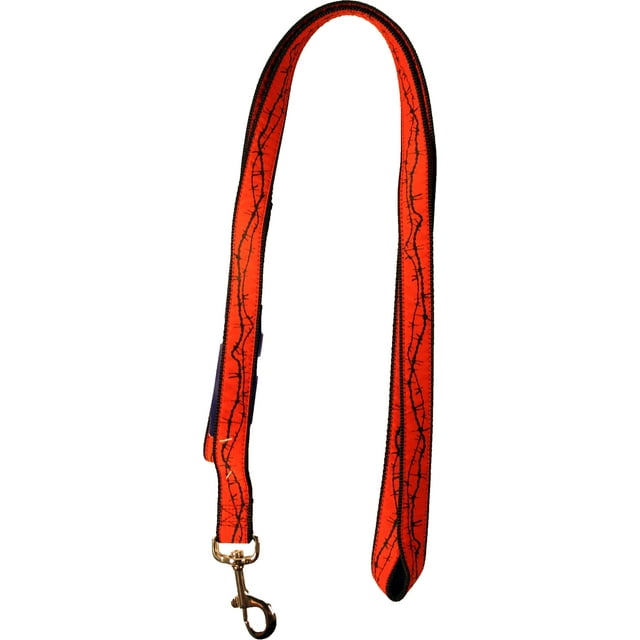 Hamilton 1" x 6' Lead with Swivel Snap, Ribbon Overlay Red Barbed Wire ...