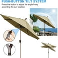 10-Year-Non-Fading 10Ft Market Umbrella Outdoor Patio Umbrella Table ...