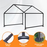 Large Outdoor Dog House Tent with 3-Sided Mesh Windows, Breathable Sun ...