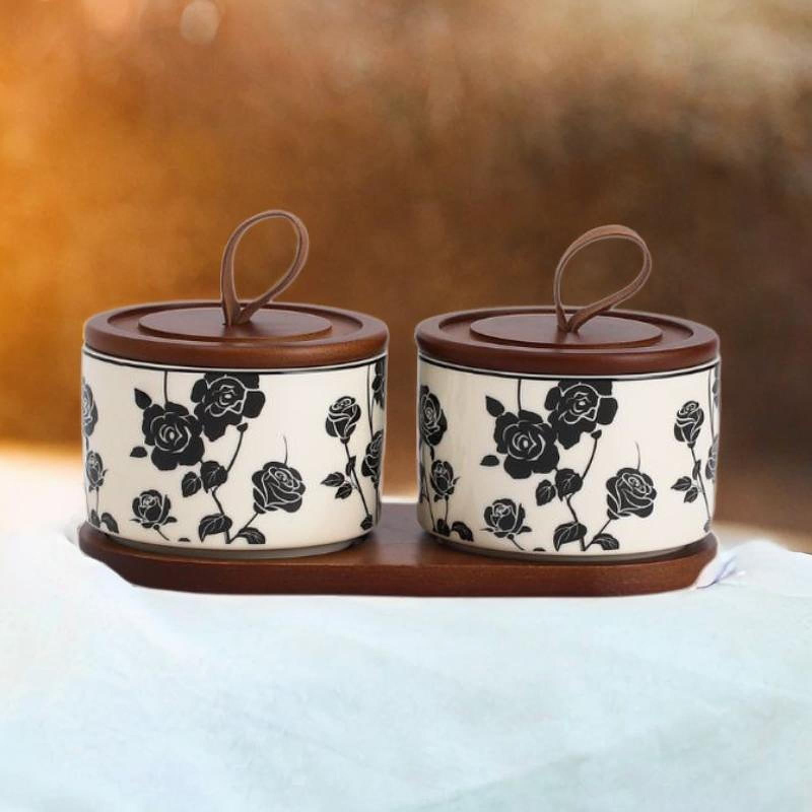 Tarro de cerámica Macarena recipiente para alimentos secos 2 tarros de cerámica | Bodega Aurrera ...