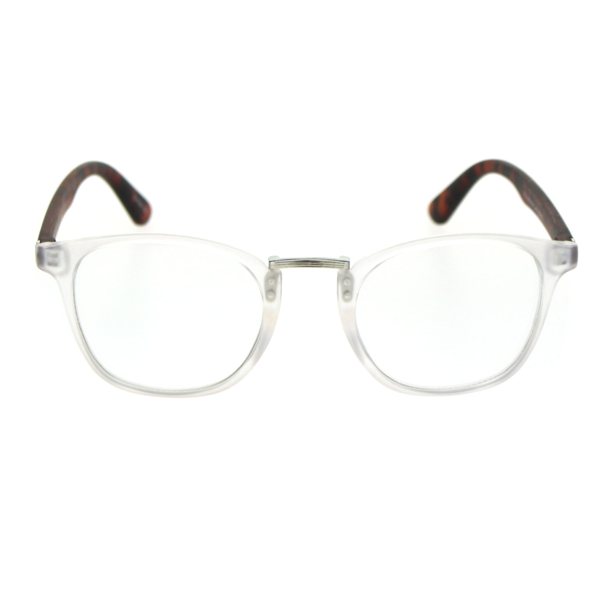 Mens Hipster Elegant Designer Horn Rim Clear Lens Eye Glasses Frost
