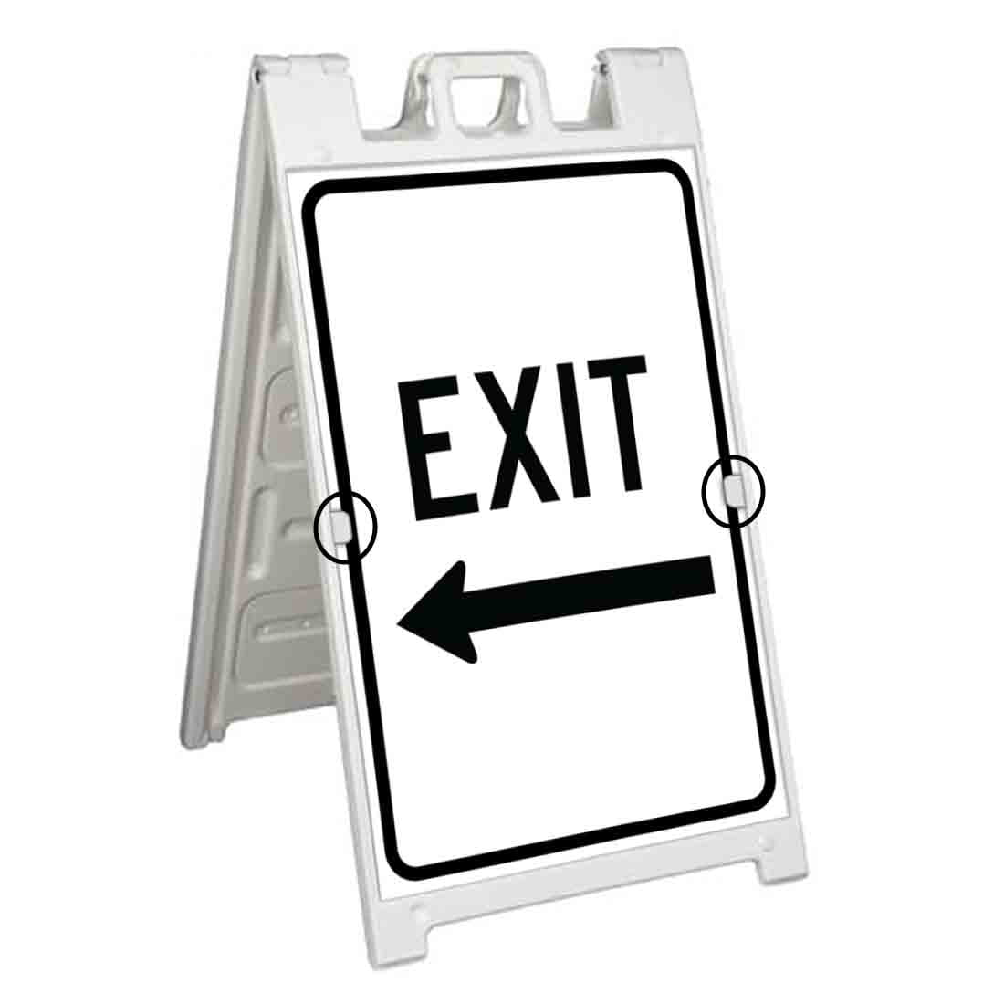 Exit Left Arrow (24" X 36") Deluxe A-Frame Signicade, Includes 2 ...
