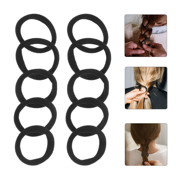 Heliums Seamless Hair Ties - 18 Pack, Black, Skinny 6mm, 1.75 Inch ...