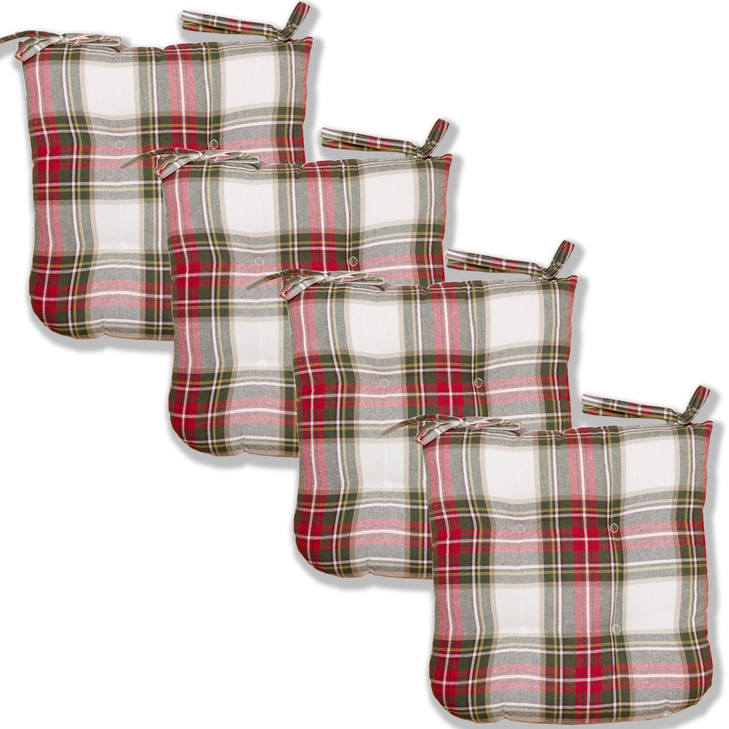 Click here for Fabstyles Celebration Plaid 16 Chair Pad 100 Tufte... prices