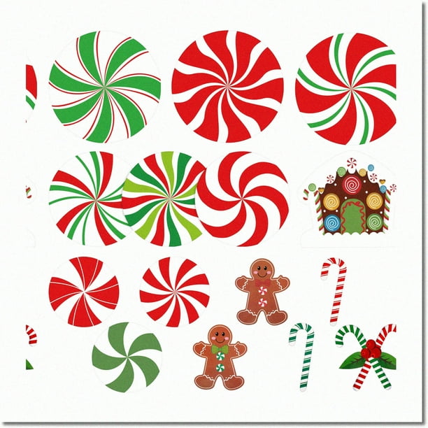 Candyland Cutouts: Festive Peppermint, Candy Canes, and Gingerbread Men ...