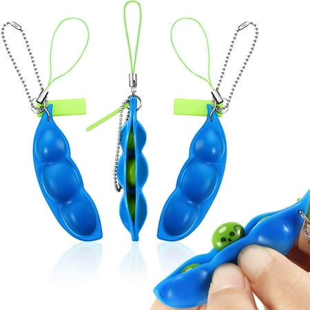 Lepai 3 Pieces Pea Poppers Fidget Toy Funny Facial Expression Bean ...