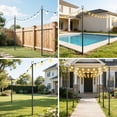 6 Pack String Light Poles - 10FT Light Poles for Outside with Fork Base ...