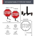 18" LED STOP STOP Paddle - Double-Sided Reflective Stop Sign with ...