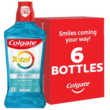 Colgate Total 12HR Pro-Shield Mouthwash, Spearmint Surge Flavor ...