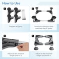 Universal Washing Machine Base Stand with Adjustable Height, Laundry ...