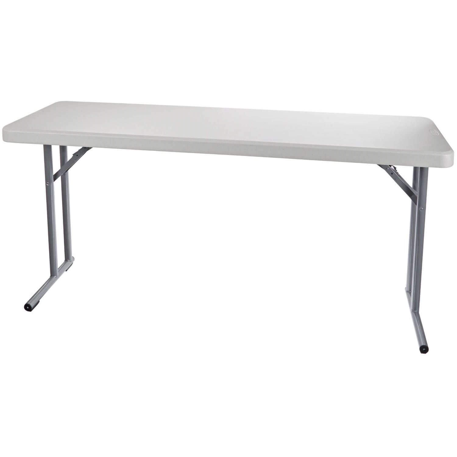 Steel Frame Rectangular Folding Table with Speckled Gray Top - Walmart.com