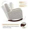 Lunale Rocking Chair for Nursery, Tufted Nursery Glider Rocker for ...