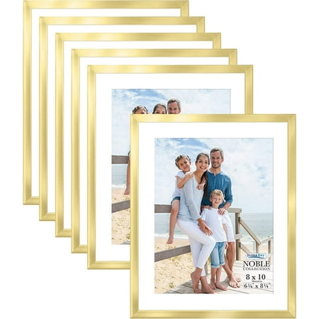MHT 4x6 (10x15 cm) Picture Frames (Black, 6 Pack), Modern Professional ...