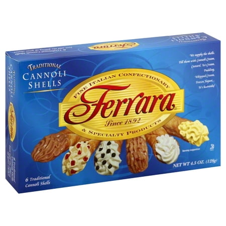 Ferrara Cannoli Shells, 6 Count, 4.5 Ounce Boxes (Pack of 12) | Walmart ...