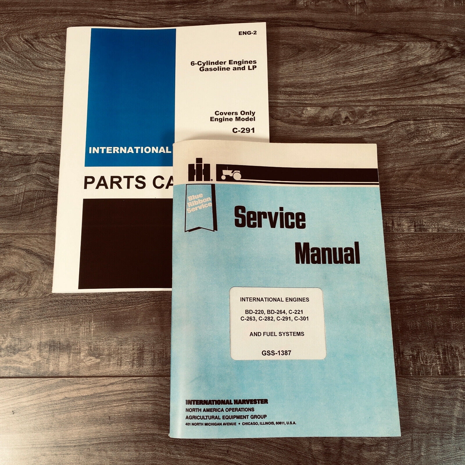 INTERNATIONAL 756 & 2756 TRACTOR ENGINE ONLY SERVICE PARTS C-291 6cyl ...