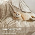 Throw Blanket, Soft Faux Fur Blanket Plush Reversible Throw Home Decor ...