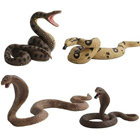 Simulated Snake Figurines Realistic Cobra odel Fake Python Plastic King ...