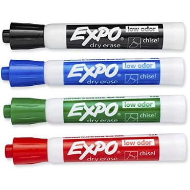 Expo Click Dry-Erase Markers, Fine Tip, Assorted Colors, 6 Pack ...