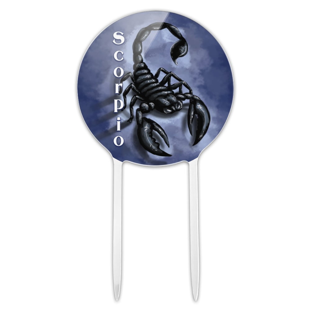 Acrylic Scorpio Zodiac Horoscope Cake Topper Party Decoration for ...