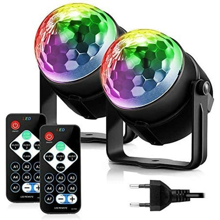 Disco Ball 2 Pack, Party Light Stage Lamp Nightclub Lighting Projector ...