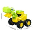 Yunuuuoa 2 Packs Dinosaur Toy Car Press and Go Construction Vehicle ...