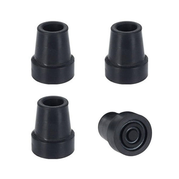 Rubber Ferrule Cane, 4 Pcs One Point Walking Canes Foot Pad(Black ...