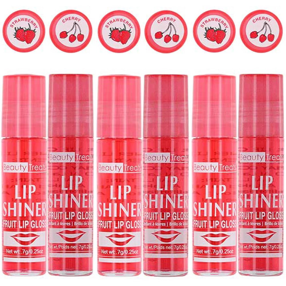 Beauty Treats Lip Shiner Rollerball Fruit Lip Gloss - 6 Pack - Walmart ...
