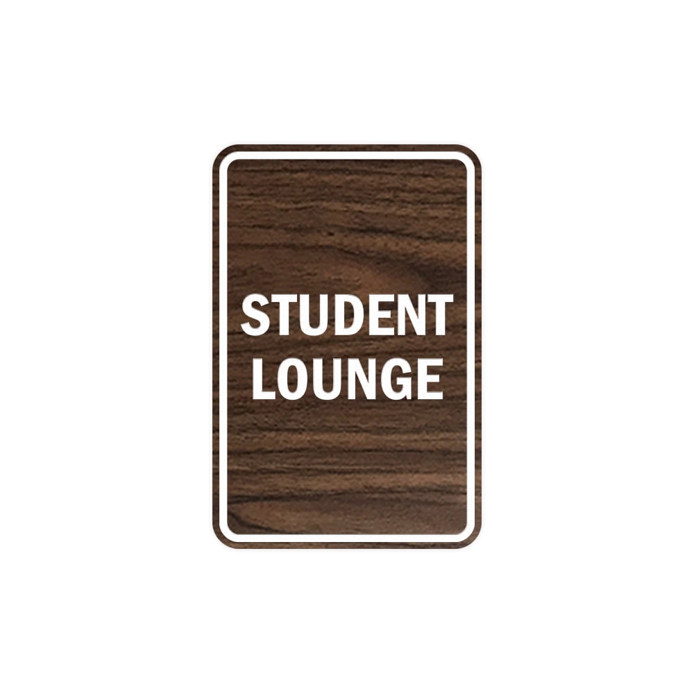 Portrait Round Student Lounge Sign (Walnut) - Large 6" x 8" - Walmart.com