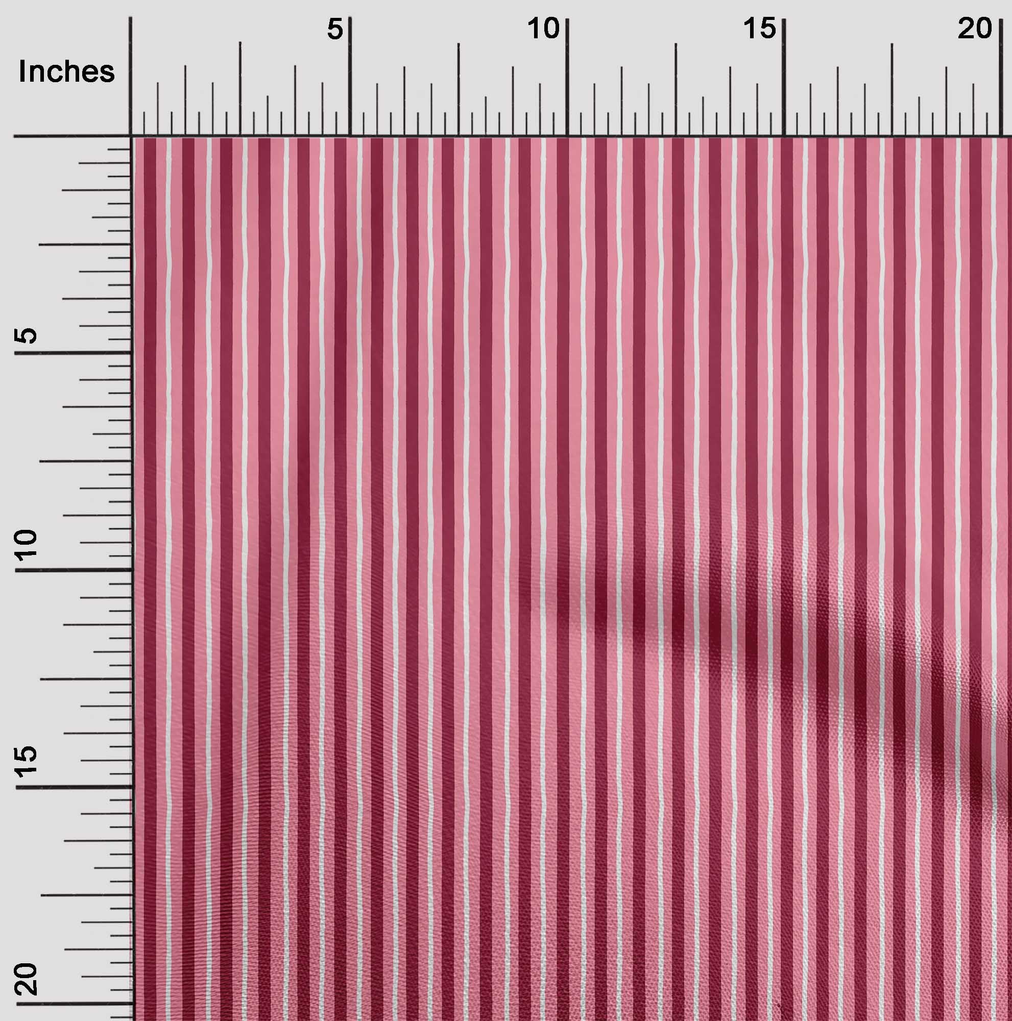 oneOone Silk Tabby Medium Pink Fabric Stripe Block Sewing Material ...