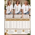 Mengpipi Women's Tops Summer Short Sleeve V-Neck Loose Fit Romantic ...