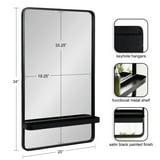 Kate and Laurel Estero Modern Metal Rectangle Mirror with Rounded Shelf ...