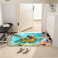 Cartoon Sea Turtle Floor Mat - Water Absorbent Fresh Playful Style Rug ...