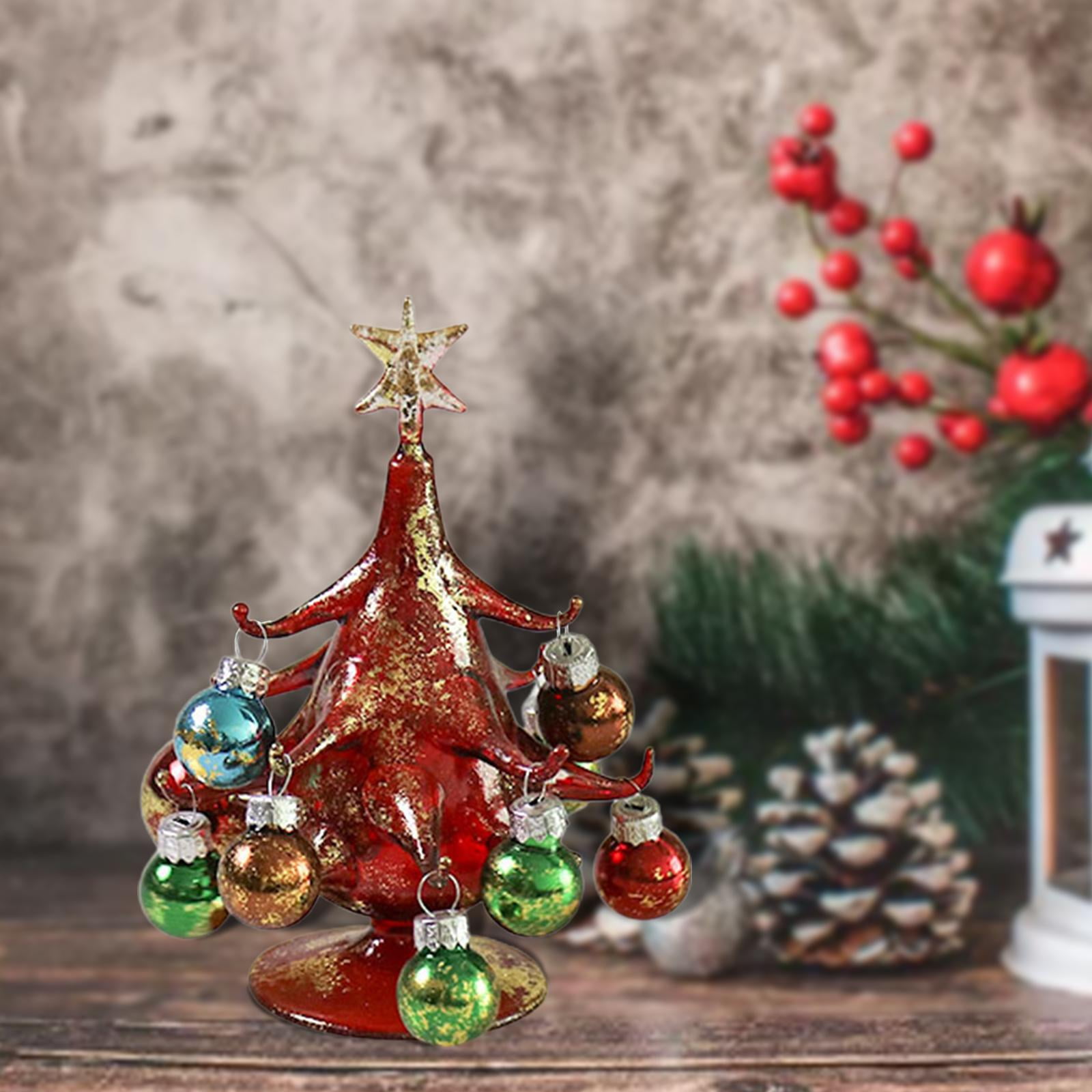 Red glass christmas tree ornaments store