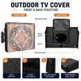 Boho Outdoor TV Cover 48 to 50 Inch Vintage Abstract Medallion Damask ...