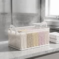 HAJAGP Large Foldable Storage Bin with Clear Lid 50x30x27cm for Back to ...