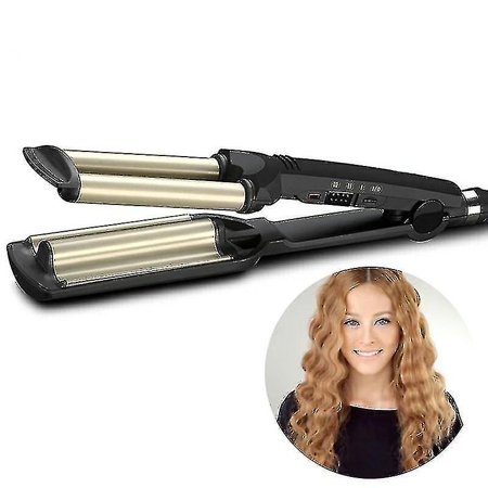 Professional Wave Hair Styler 3 Barrels Crimping Iron Fluffy Waver ...