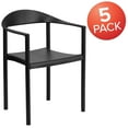 Flash Furniture 5 Pack HERCULES 1000 lb. Capacity Stackable Black ...