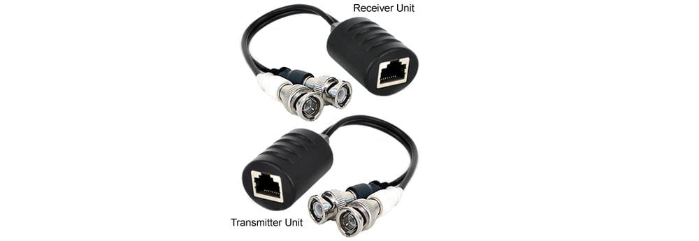 Composite BNC/RCA Video Balun Extender Over Cat5 Cat5E Cat6 Cable ...