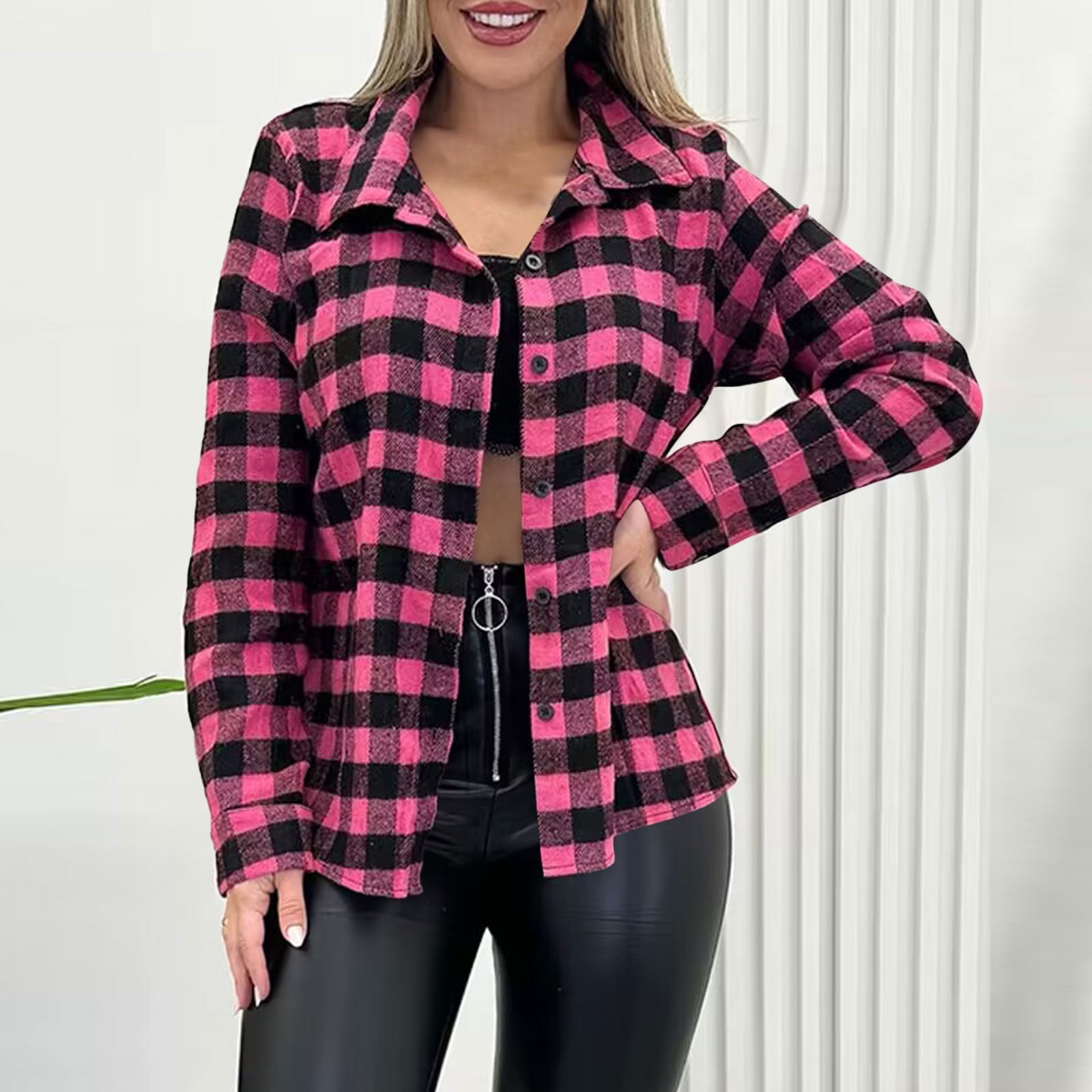 Click here for Pisexur Womens Tops Flannel Shirt Women Button Dow... prices
