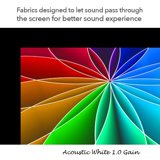 QualGear 110-Inch 4K HD Acoustic White Fixed Frame Projector Screen (QG ...