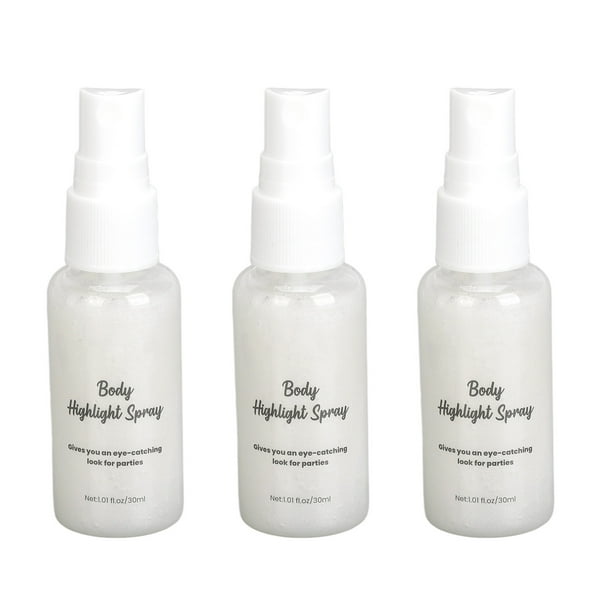 Highlight 3pcs 30ml Body Glitter Spray Shiny Effect Skin Highlighter ...