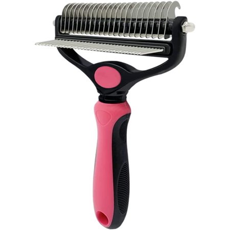 Grooming Detangling Comb Tool Kit 2 in 1 Double Sided Blade Rake Pet ...